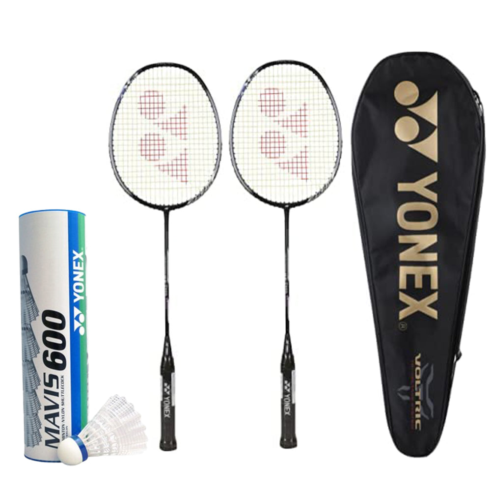 2 Pieces Yonex Badminton Racket With Cover Set With 6 Pieces Mavix Yon