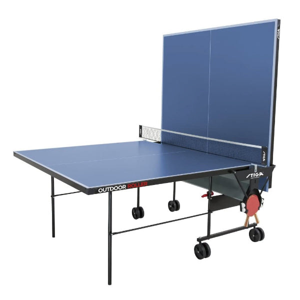 Bundle Stiga Outdoor Roller Table Tennis Table With Net + Stiga Sway S