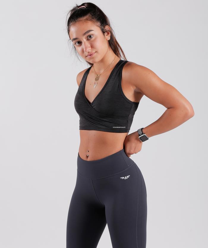 Winnerforce Women Teamwork Training Bra Charcoal Black